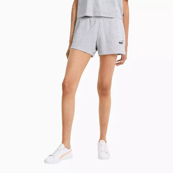Puma | Shorts | Puma Womens Large Grey Essentials Logo Athletic Shorts ...